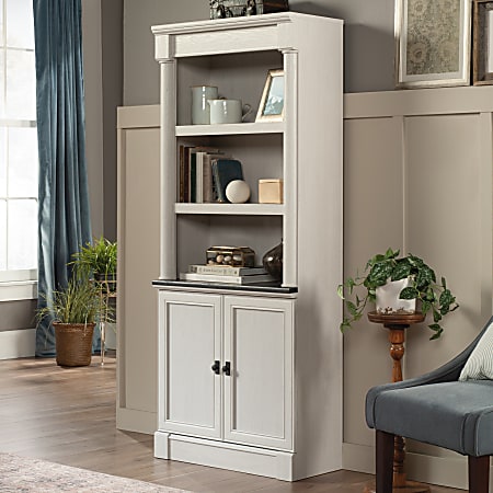 Sauder Palladia 72 H 5 Shelf Library Bookcase Glacier Oak - Office Depot