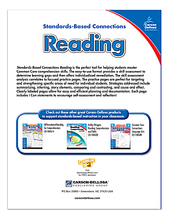 Carson Dellosa Standards Based Connections Reading Workbook Grade 2 ...