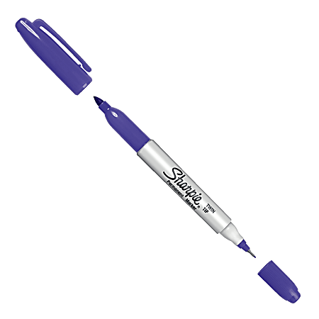 Sharpie Twin Tip Permanent Marker Purple - Office Depot