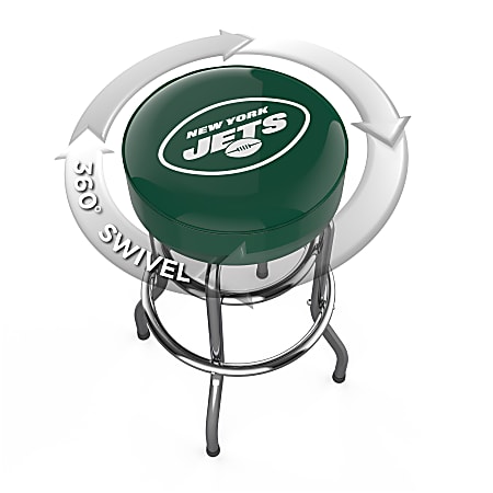 Imperial NFL Backless Swivel Bar Stool New York Jets - Office Depot