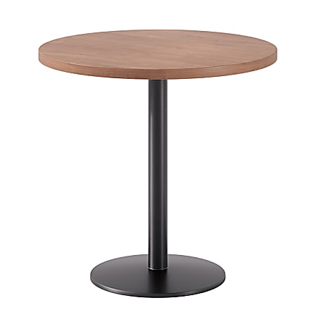 KFI Studios Proof Caf Round Pedestal Table 29 H x 30 W x 30 D River Cherry TopBlack Base - ODP ...