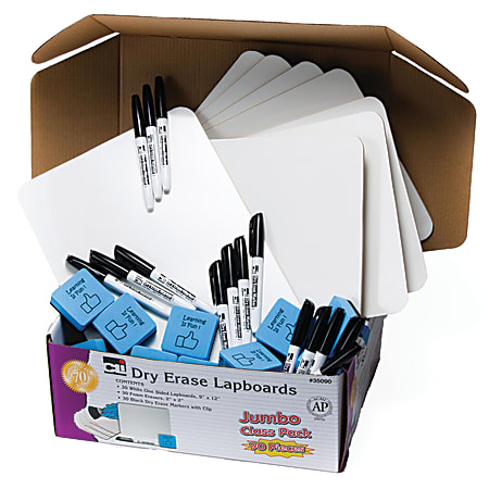 Charles Leonard Dry Erase Board Class Pack 9 x 12 White 90 Pieces ...