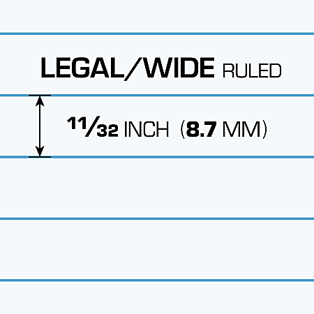 TUL Writing Pads Letter Size Wide Rule 50 Sheets Per Pad White Pack Of ...