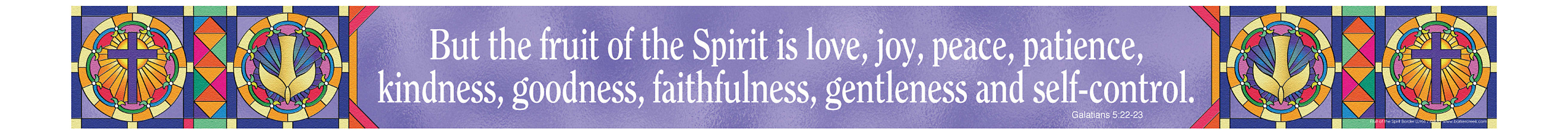 Barker Creek Double Sided Border Strips 3 x 35 Fruit Of The Spirit Set ...