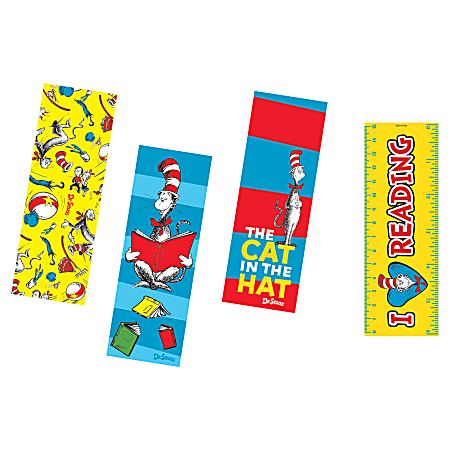 Amscan Dr. Seuss Bookmark Party Favors 6 x 2 Multicolor 12 Bookmarks ...