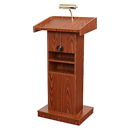 Oklahoma Sound The Orator Lectern Medium Oak - Office Depot