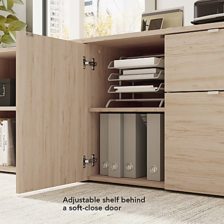 Stratus 30W Office Storage Cabinet with Drawers Natural Elm Standard ...