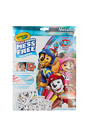 Crayola PAW Patrol Color Wonder Metallic Mess Free Coloring Set Gift ...