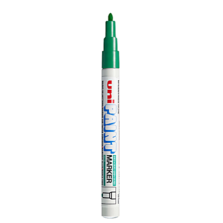 Uni Paint Markers Fine Point Green Pack Of 12 - Office Depot