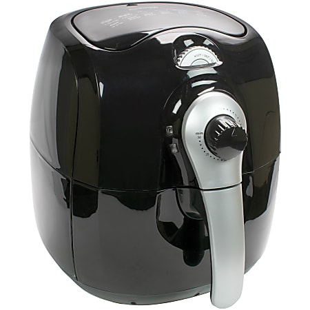 Brentwood AF 350BK 3.7Qt Electric Air Fryer with Timer Temp. Control Black 3.70 quart Oil Black ODP Business Solutions