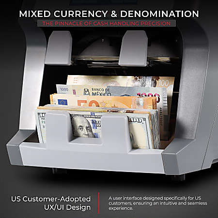 Cassida 9900R V2 Premium 2 Pocket Bank Grade Mixed Bill Counter 13 716 ...