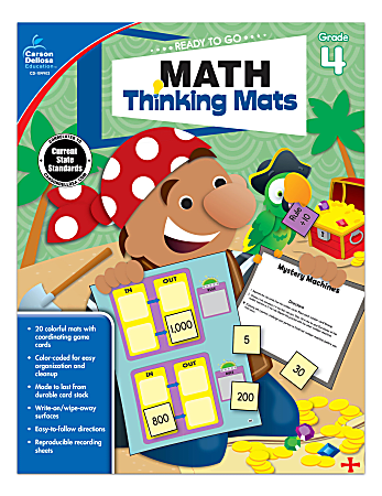 Carson Dellosa Math Thinking Mats Grade 4 - Office Depot