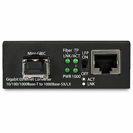 StarTech.com Gigabit Ethernet Fiber Media Converter Compact 850nm MM LC ...