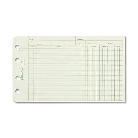 Rediform Ledger Outfit Refills 5 x 8 12 Green Pack Of 5 - Office Depot