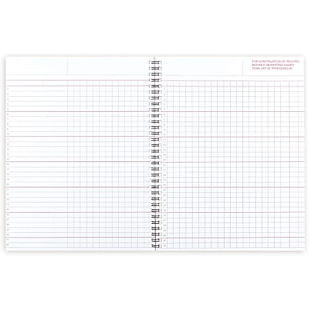 Rediform Class Record Roll Book 40 Sheets Wire Bound 8.50 x 11 Sheet ...