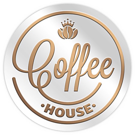 Custom 1 Color Foil Embossed Labels And Stickers 1 18 Circle Box Of 500 ...