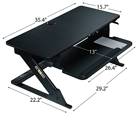 3M Precision Standing Desk Black - Office Depot