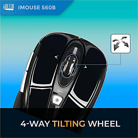 Adesso iMouse S60B Wireless RF Programmable Nano Optical Mouse Black ...