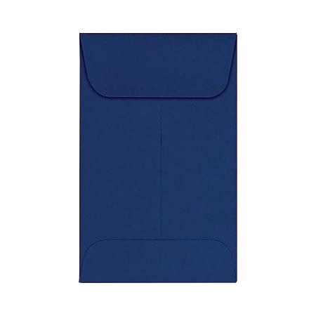 LUX Coin Envelopes 1 Gummed Seal Navy Pack Of 250 - Office Depot