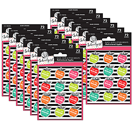 Carson Dellosa Education Motivational Stickers Black White Stylish ...