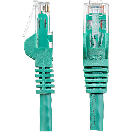 StarTech.com 100ft CAT6 Ethernet Cable Green Snagless Gigabit CAT 6 ...