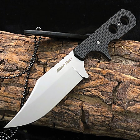 Cold Steel Mini Tac Bowie Knife 7 1316 x 2 716 x 1516 BlackSilver ...