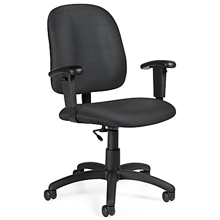 Global Goal Task Chair 39 H x 25 W x 24 12 D GrayBlack - Office Depot