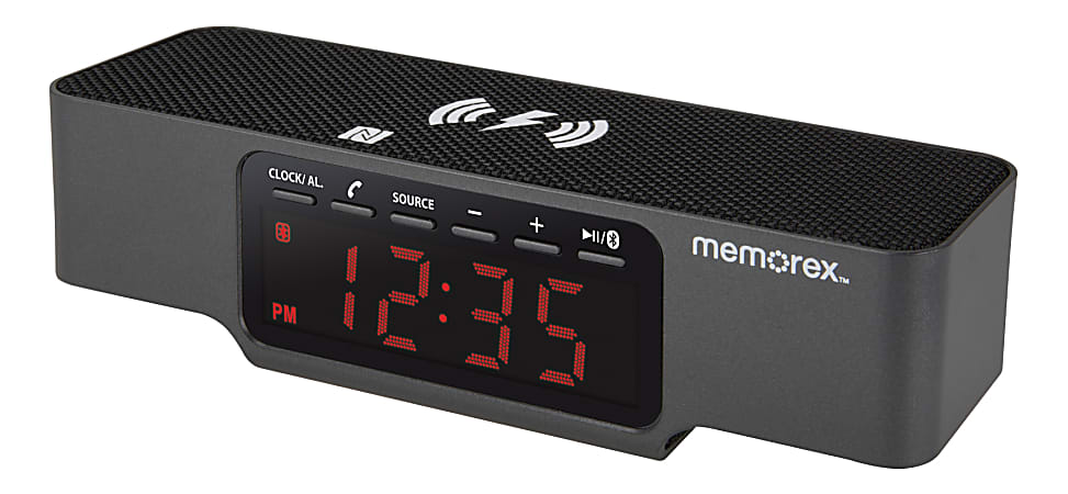 Memorex Digital Clock Radio With Wireless Charging 2 116 H x 2 38 W x 7 ...