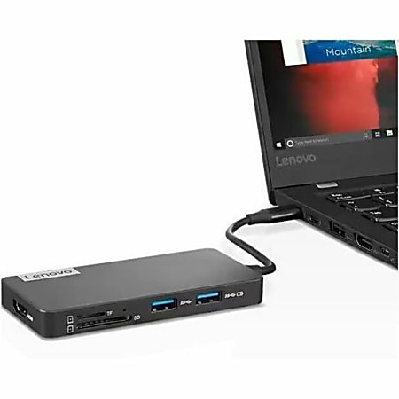 Lenovo USB Type C 7 In 1 Travel Hub Iron Gray GX90T77924 - Office Depot