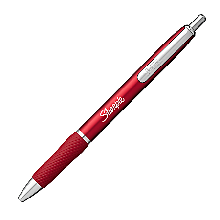 Sharpie S Gel Metal Barrel Gel Pens Medium Point 0.7 mm Crimson Red ...