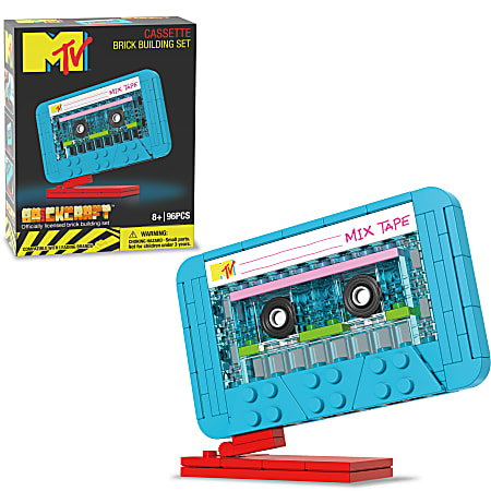 Brickcraft MTV Retro Builds Cassette Tape Brick Building Set Set Of 96 ...