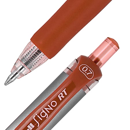 uni ball Signo Gel RT Retractable Pens Medium Point 0.7 mm Silver ...