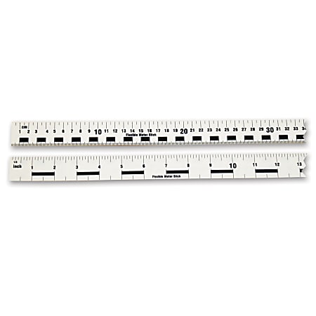 Learning Advantage Flexible Plastic Meter Sticks 39 38 BlackWhite Pack ...