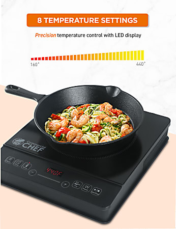 Commercial Chef Portable Induction Cooker With LED Display Black ...
