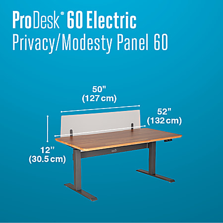 Acrylic Modesty Panel 60 12 H x 52 W x 18 D Frost - Office Depot