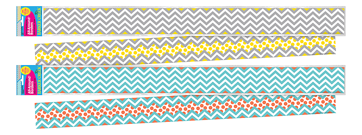 Barker Creek Double Sided Border Strips 3 x 35 Chevron Beautiful Set Of ...
