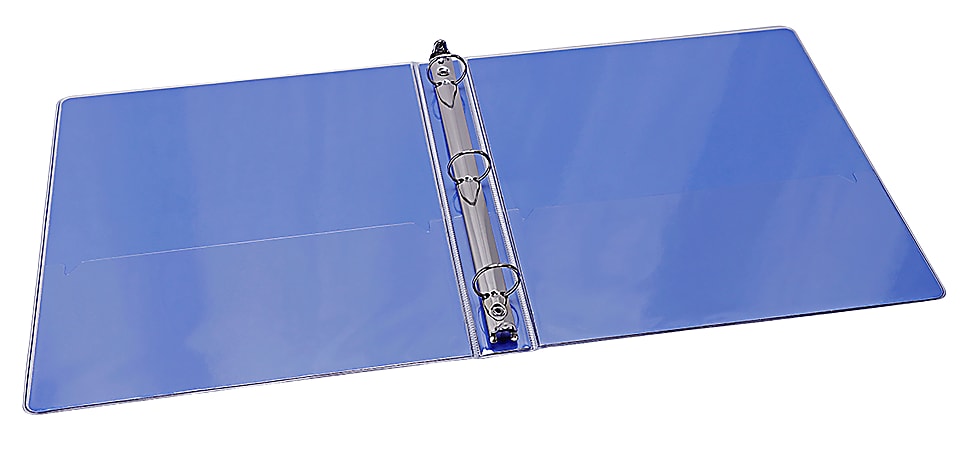 Office Depot Brand Fashion 3 Ring Binder 1 Round Rings Blue Flowers ...