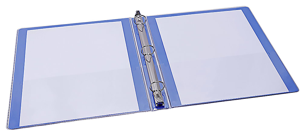 Office Depot Brand Fashion 3 Ring Binder 1 Round Rings Blue Flowers ...
