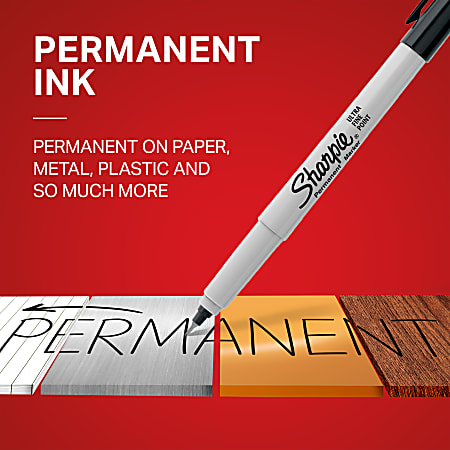 Sharpie Permanent Ultra Fine Point Markers Red Pack of 12 Markers ...