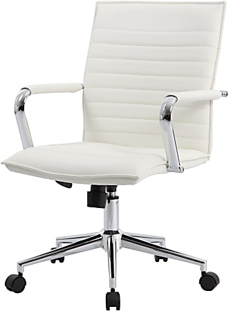 Boss Office Products Ergonomic Vinyl Mid Back Hospitality Task Chair ...