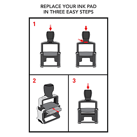 Custom 2000 Plus PrintPro Replacement Ink Pad 1 Color 2400 1 x 2 316 ...