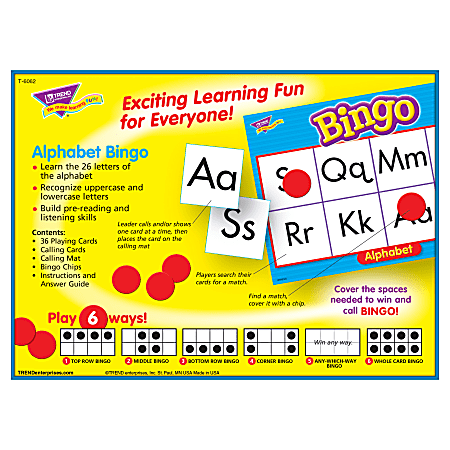 Trend Bingo Game Alphabet - Office Depot