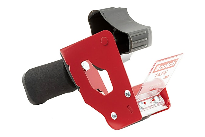 Scotch Packing Tape Dispenser With Retractable Blade Red - Office Depot