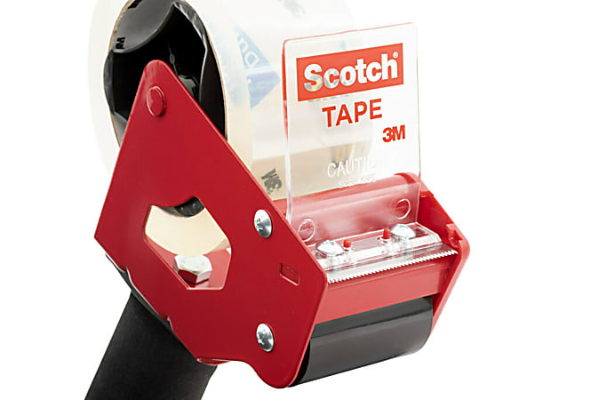 Scotch Packing Tape Dispenser With Retractable Blade Red - Office Depot
