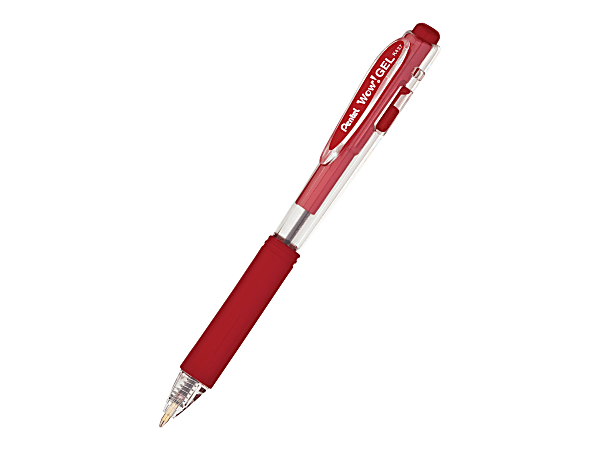 Pentel Wow Retractable Gel Roller Pens Medium Point 0.7 mm Clear Barrel ...
