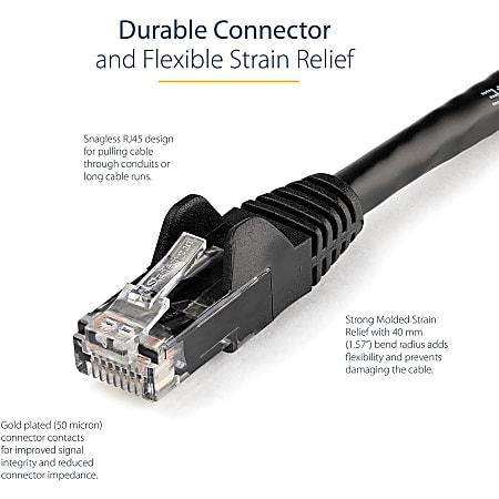black cat6 network cable