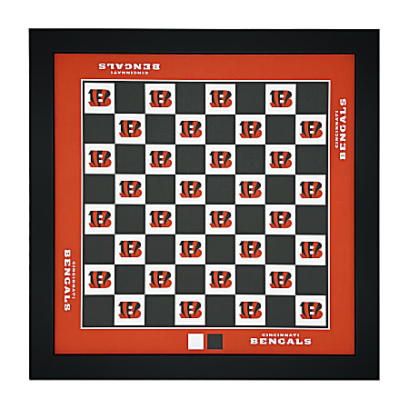 Imperial NFL Wall-Mounted Magnetic Chess Set, 18" x 18", Cincinnati Bengals
