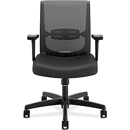 HON Convergence Chair Black Seat Color Vinyl Seat Material Black Back ...
