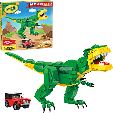 Brickcraft Crayola Tyrannosaurus Rex Dinosaur Brick Building Set Set Of ...
