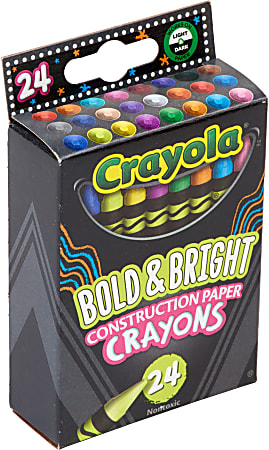 Crayola Bold And Bright Construction Paper Crayons Assorted Colors Pack ...